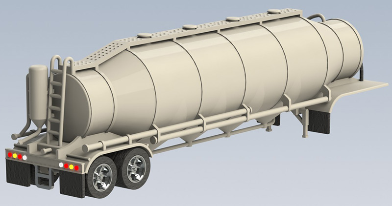 Pneumatic Bulk Trailer From 3D Printing
